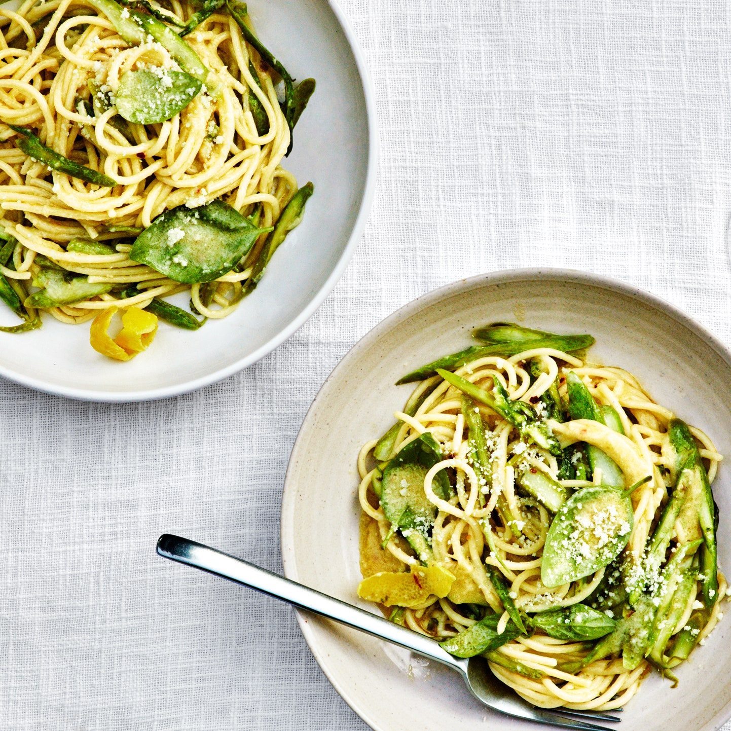 Spring Spaghetti Al Limone With Asparagus Kitchen Angels